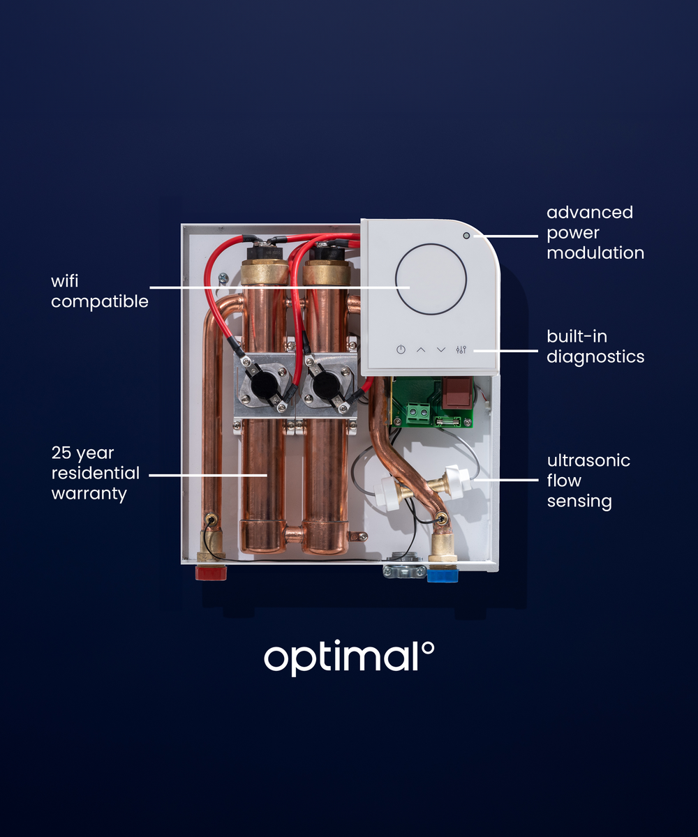 Optimal 12kw Smart Electric Tankless Water Heater 2.5 GPM | Opti 12 ...