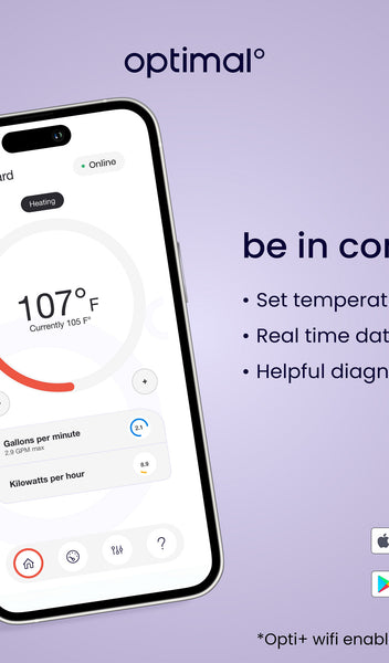 Opti18 | Optimal Smart Electric Tankless Water Heater | 208/220/240-Vo ...